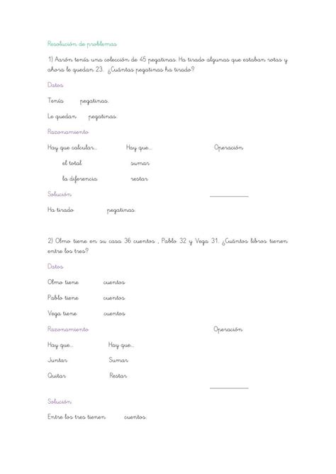 Resolución De Problemas 2º Online Exercise For 2º Live Worksheets