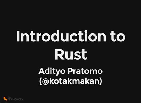 Introducing Rust Ppt