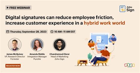 zoho sign on linkedin zohoone zohopartner forrester analyst webinar