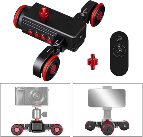 Eachshot Motorized Dolly Camera Slider 3 Wheels Electric Wireless
