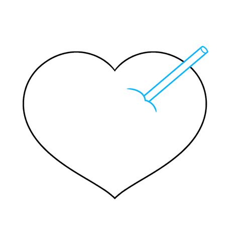How To Draw A Heart With Arrow Really Easy Drawing Tutorial
