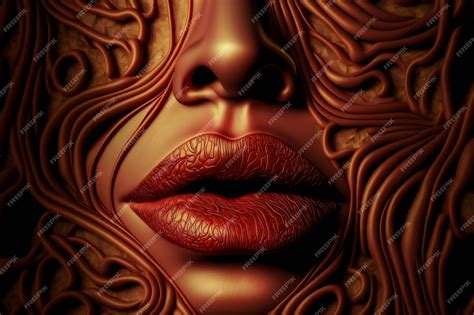 Premium Photo A Surreal Wall Of Human Face Morphed In A Weird Way