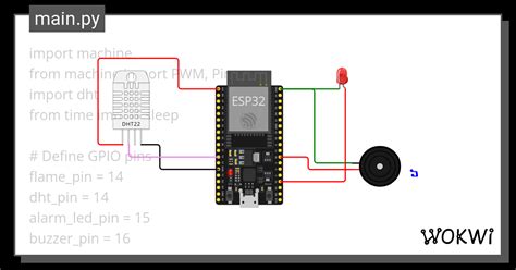 Thermal Alarm System By Afu Wokwi ESP32 STM32 Arduino Simulator