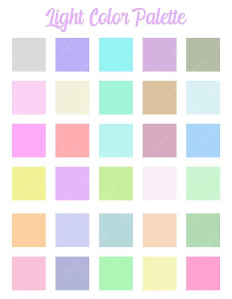 Paleta De Colores Claros Vector Premium