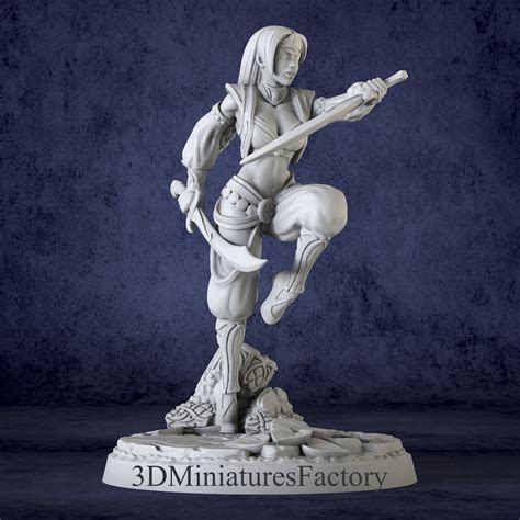 Miniature Sword Dancer 2 From The East Dnd Miniature For Tabletop