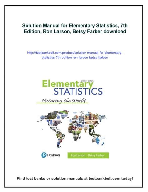 Solution Manual For Elementary Statistics 7th Edition Ron Larson