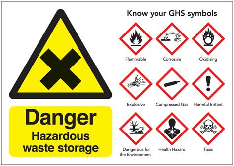 Danger Hazardous Waste Storage Guidance Safety Signs Seton