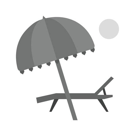Beach Flat Greyscale Icon 15688152 Vector Art At Vecteezy