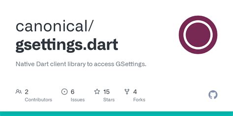 GitHub Canonical Gsettings Dart Native Dart Client Library To Access GSettings