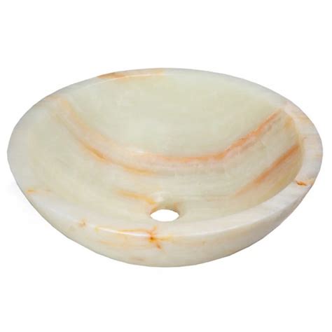 Eden Bath White Translucent Onyx Sink
