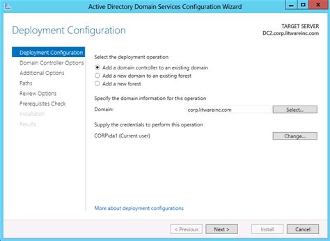 ad ds 配置向导页说明 microsoft learn