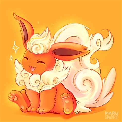 Flareon Pokemon Drawn By Maru Marugraphic Danbooru