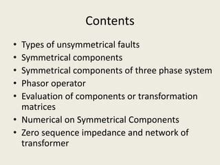 Unsymmetrical Fault Analysis PPTX Physics Science