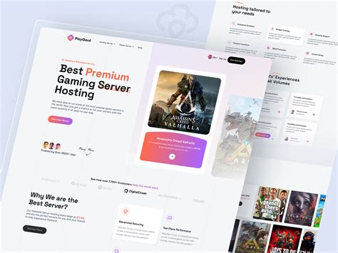 Gaming Server Hosting Website Ui Design Responsive Template By Saiful Talukdar On Dribbble