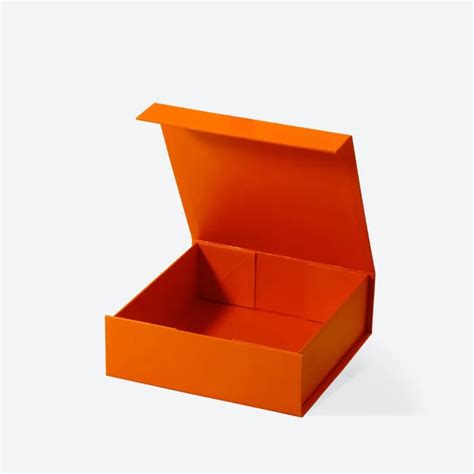 A6 Square Orange Magnetic T Box With Ribbon Geotobox