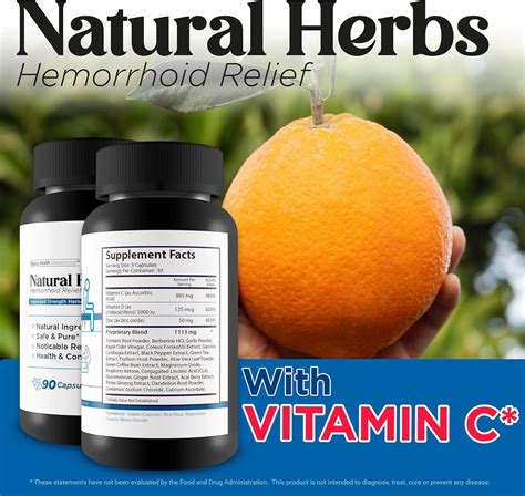 Natural Herbs Hemorrhoids Capsules Best Hemorrhoid Relief Supplement