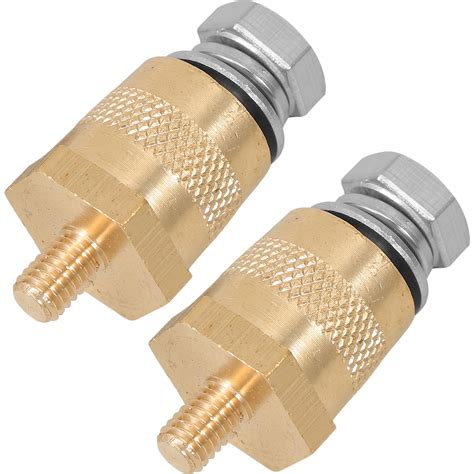 Golden Brass Battery Terminal Reducer Adapters For Car Use 1 Pair Easy