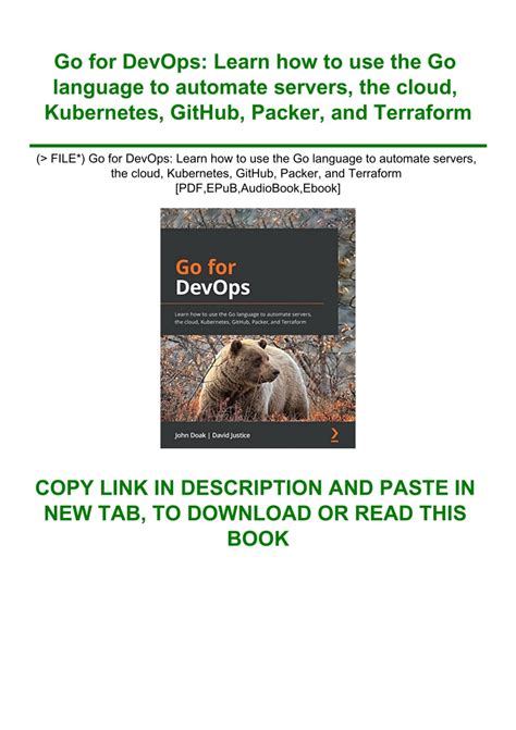 p d f file go for devops learn how to use the go language to automate servers the cloud