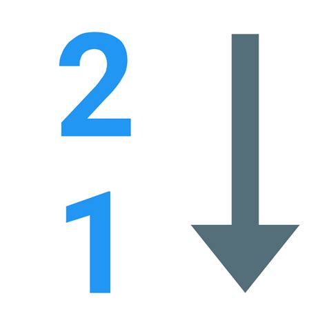 Numerical Sorting Free Vector Icons On