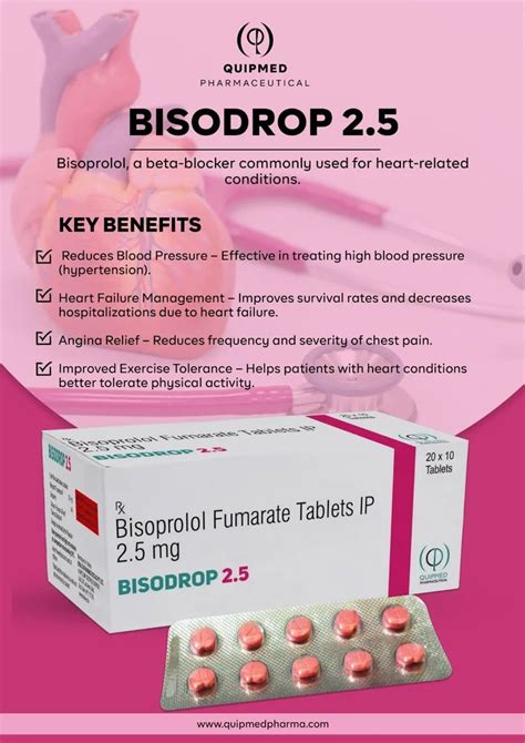 Bisoprolol 25mg Tablets At ₹ 80strip Panchkula Id 2855547424430