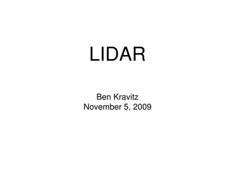 Ppt Lidar Powerpoint Presentation Free Download Id9217664