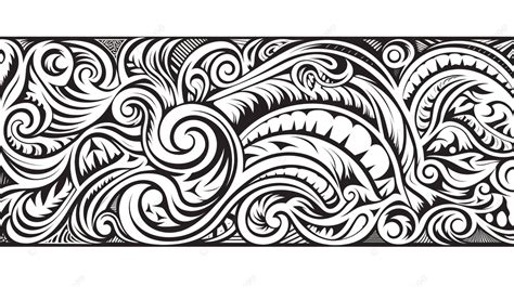 Polynesian Tribal Patterns Black And White