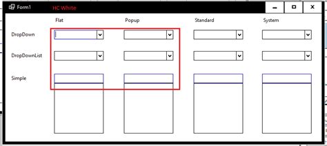 Accessibility Hc Combobox Control S Flatstyle Is Not Displayed Correctly In Design And