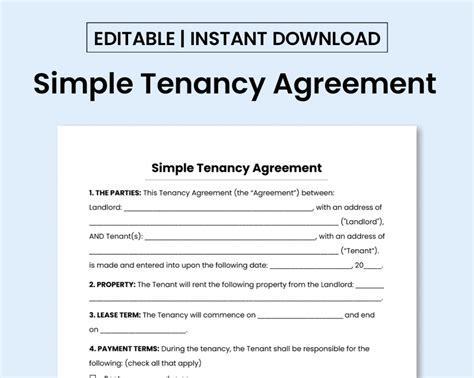 Tenancy Agreement Sample Template Template Samples