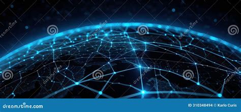 Digital World Map Globe Concept Of Global Connection Network And Data Transfer Technology