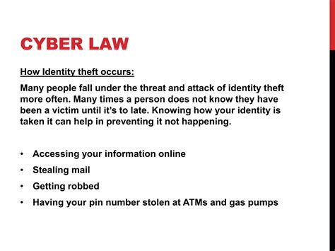 Cyber Law Identity Theft Pptx