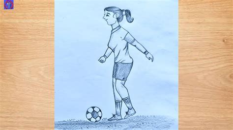How To Draw Girl Playing Soccer