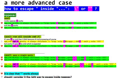 how escaping works inside nppexec · issue 56 · d0vgan nppexec · github