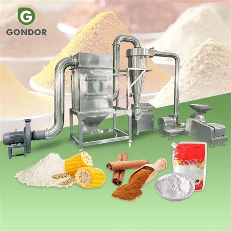 Teff Wheat Flour Cassava Mill Milling Sugar Fruit Powder Make Grinder Production Process Plant