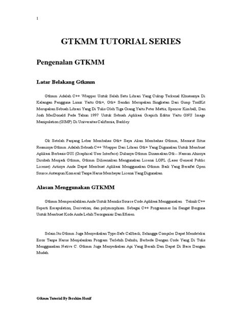 Gtkmm Tutorial Pdf