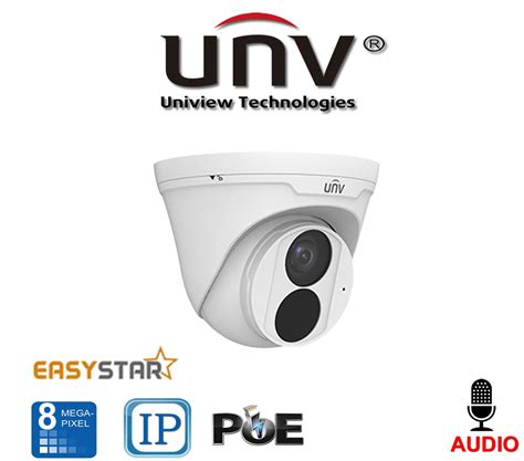8MP Uniview IPC3618LE ADF28K G EasyStar Turret Network Security IP Camera Built In Mic 2 8mm