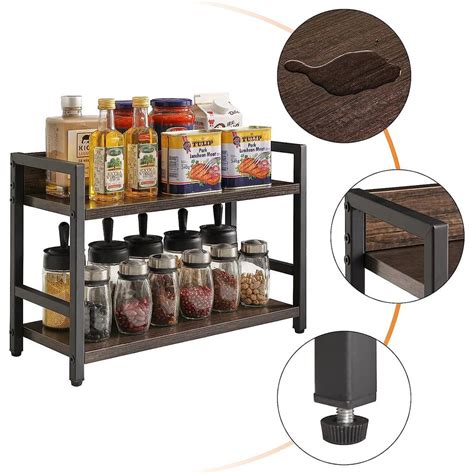 Two Tier Spice Rack Counter Shelf Storage Organizer By Momentum