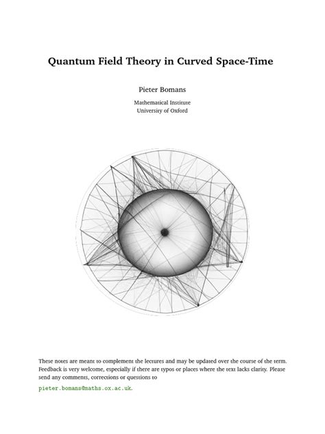 Lecture Notes Qft Cs Pdf General Relativity Quantum Field Theory