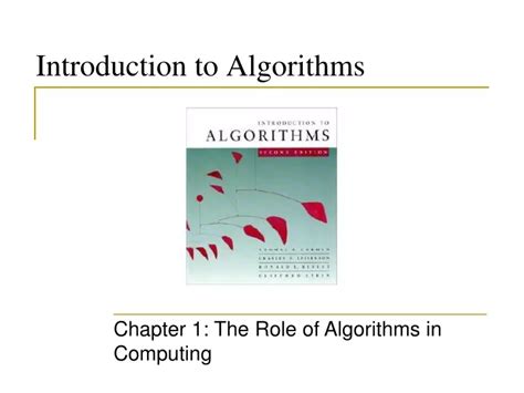 Ppt Introduction To Algorithms Powerpoint Presentation Free Download