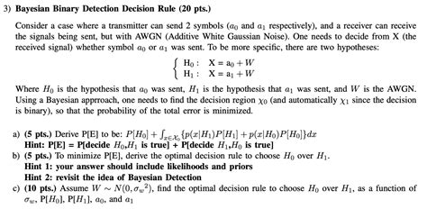 Bayesian Binary Detection Decision Rule Pts Chegg