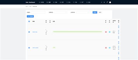 后台文章管理页面缺陷 · Issue 2036 · Halo Devhalo · Github
