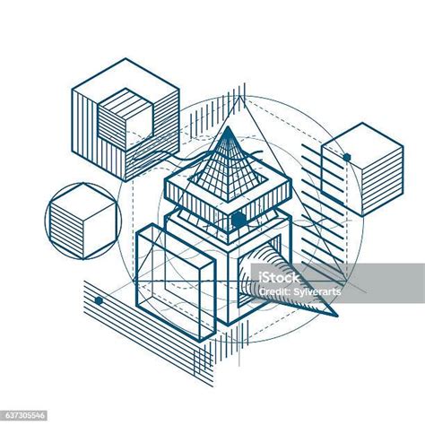추상 3d 셰이프 컴포지션 벡터 등등계 배경 0명에 대한 스톡 벡터 아트 및 기타 이미지 0명 3차원 형태 건설 산업 Istock
