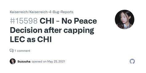 Chi No Peace Decision After Capping Lec As Chi · Issue 15598