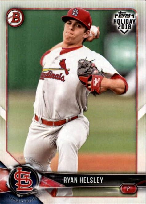 2018 Topps Bowman Holiday Th Rh Ryan Helsley St Louis