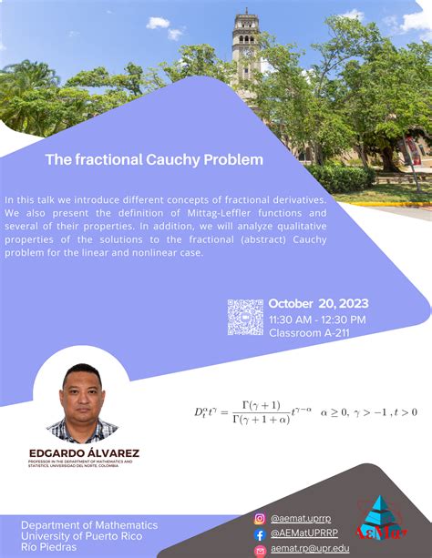 Colloquium The Fractional Cauchy Problem Department Of Mathematics