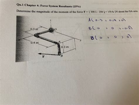 Solved Qu L Chapter 4 Force System Resultants 25