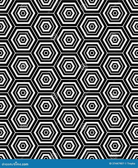 Hexagons Texture Seamless Geometric Pattern Stock Vector