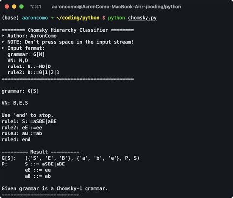 Chomsky Hierarchy Classifier Weifeng Liu