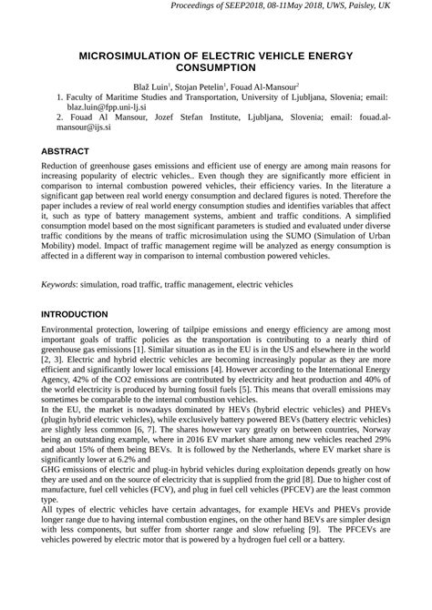 Pdf Microsimulation Of Electric Vehicle Energy Consumption