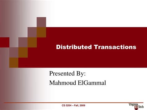 PPT Distributed Transactions PowerPoint Presentation Free Download ID 6297337