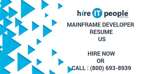 Mainframe Developer Resume Us Hire It People We Get It Done